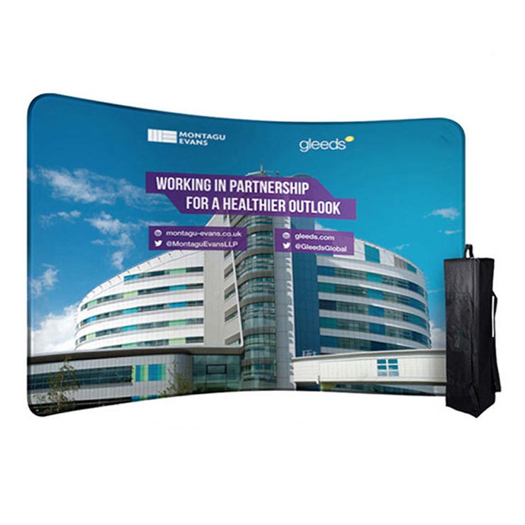 Trade Show Curve 10ft Fabric Display TC3-4 (W3140mm x H2280mm) | Top ...
