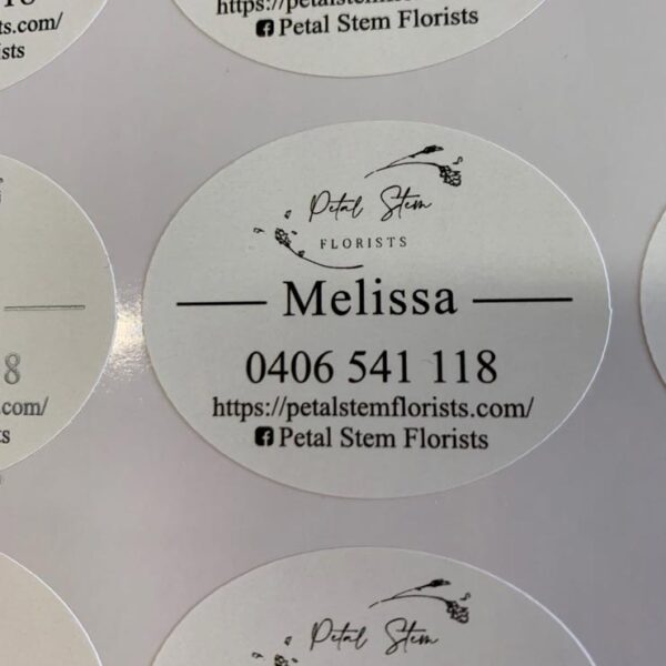Oval Custom Labels Stickers | Top Signage