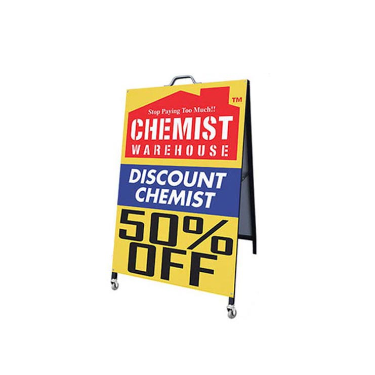 Metal Sidewalk A Frame ( 900x1200mm ) | Top Signage